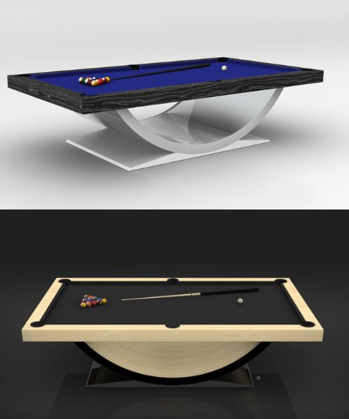 11 Ravens Curved Base Pool Table - ThingsFromMars.com