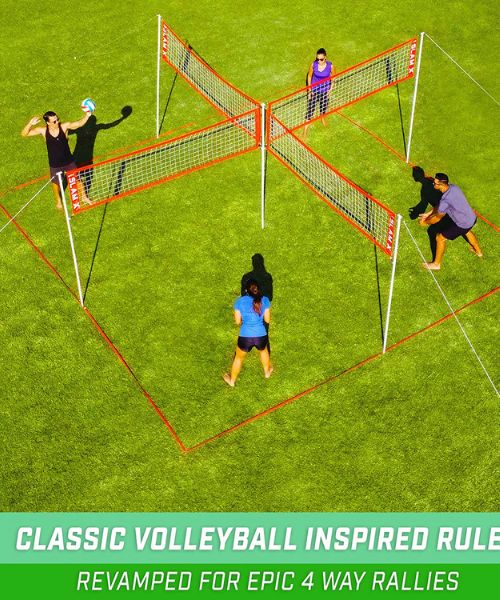 4 Way Volleyball Game Set - ThingsFromMars.com