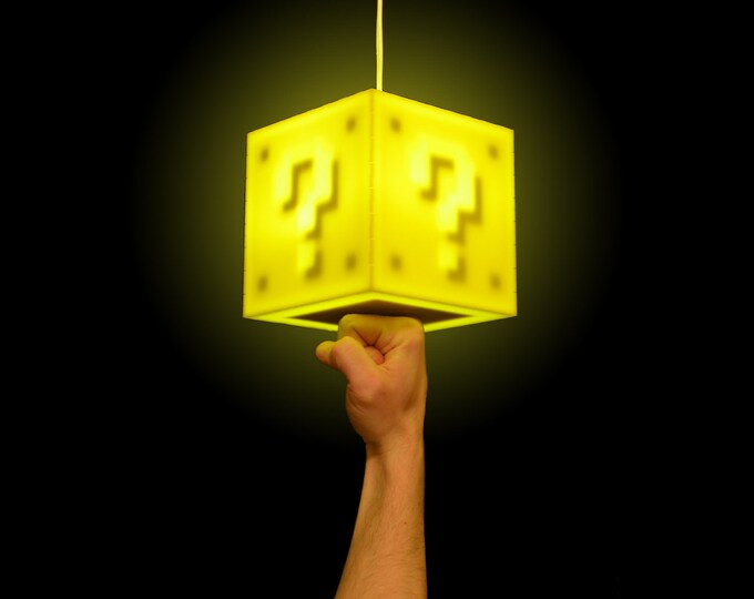 8-Bit Question Block Lamp - ThingsFromMars.com