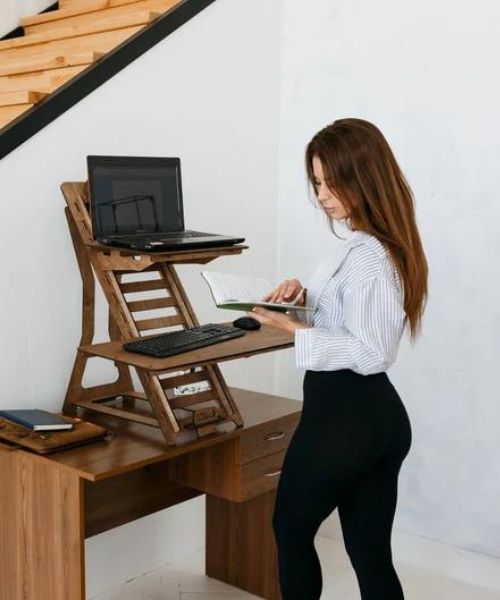 Portable Wooden Standing Laptop Desk - ThingsFromMars.com
