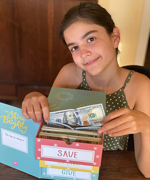 The Piggy Box Save Spend Give Piggy Bank - ThingsFromMars.com