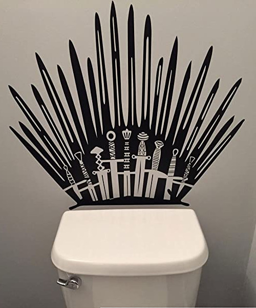 Toilet Decal Iron Throne - ThingsFromMars.com