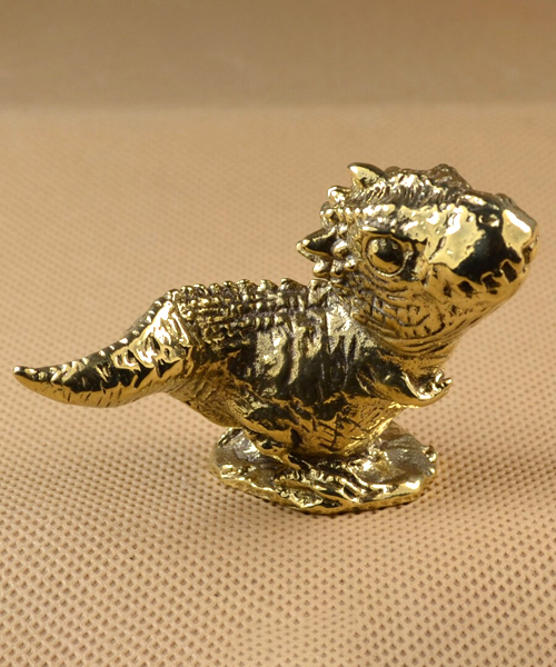 Copper Small Cute Dinosaur Statue - ThingsFromMars.com