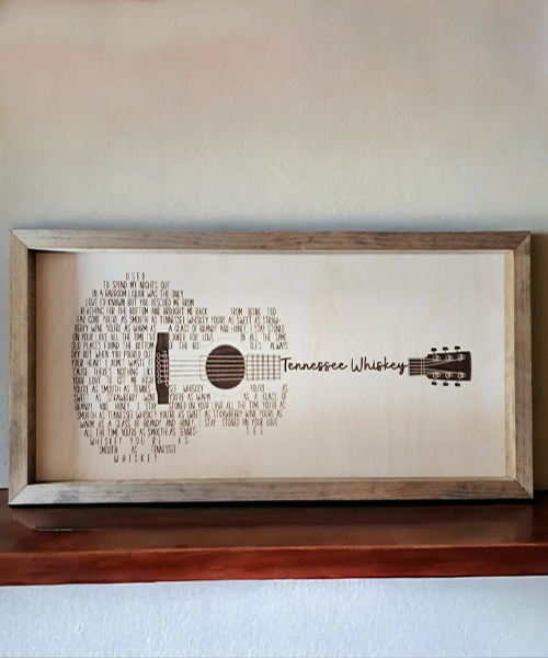 Custom Guitar Song Lyric Frame - ThingsFromMars.com