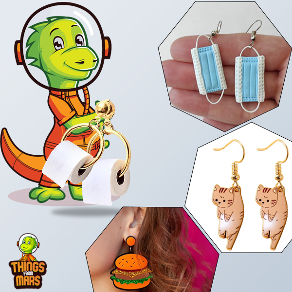 Funny Earrings That Will Make You Laugh Out Loud ThingsFromMars.com