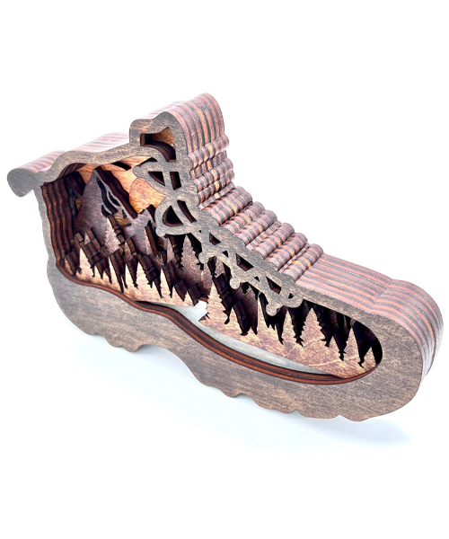 Hiking Boot Multi-layered Wood - ThingsFromMars.com