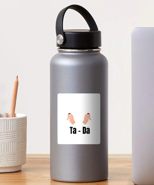 Khaby Lame Signature Style Ta-da Sticker - ThingsFromMars.com