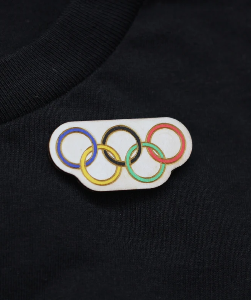 Olympic Rings Wooden Pin - ThingsFromMars.com
