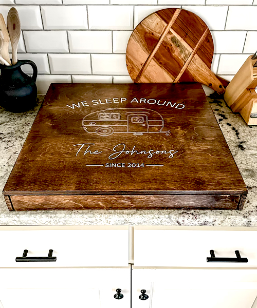 RV Engraved Camper Stove Cover - ThingsFromMars.com