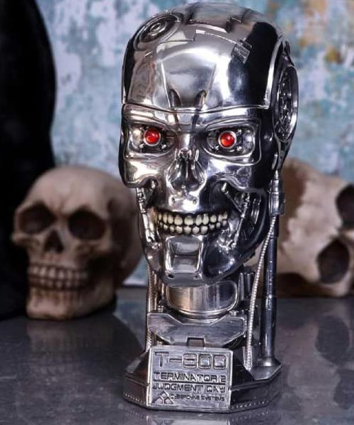Terminator 2 Head Statue with Hidden Compartment - ThingsFromMars.com